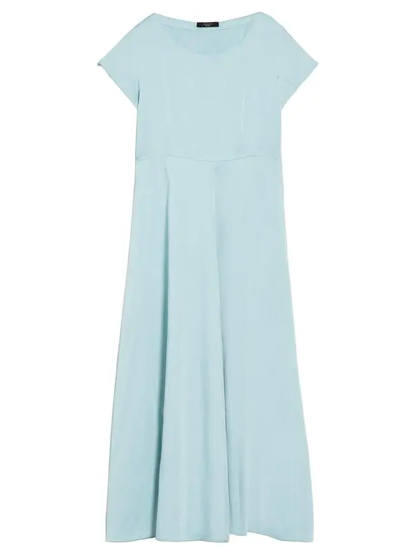 Max Mara Boat Neck Short Sleeve Dress - Blue