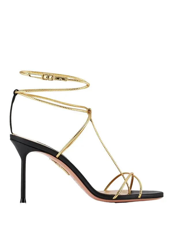 AQUAZZURA Open Toe Strappy Stiletto Sandals - Multicolor
