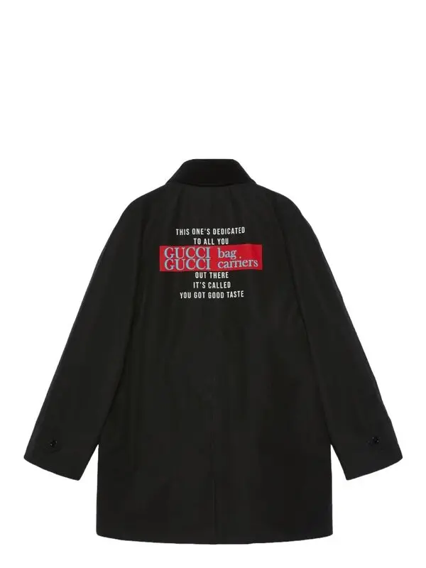 Gucci Cotton Lyric-print Jacket - Black