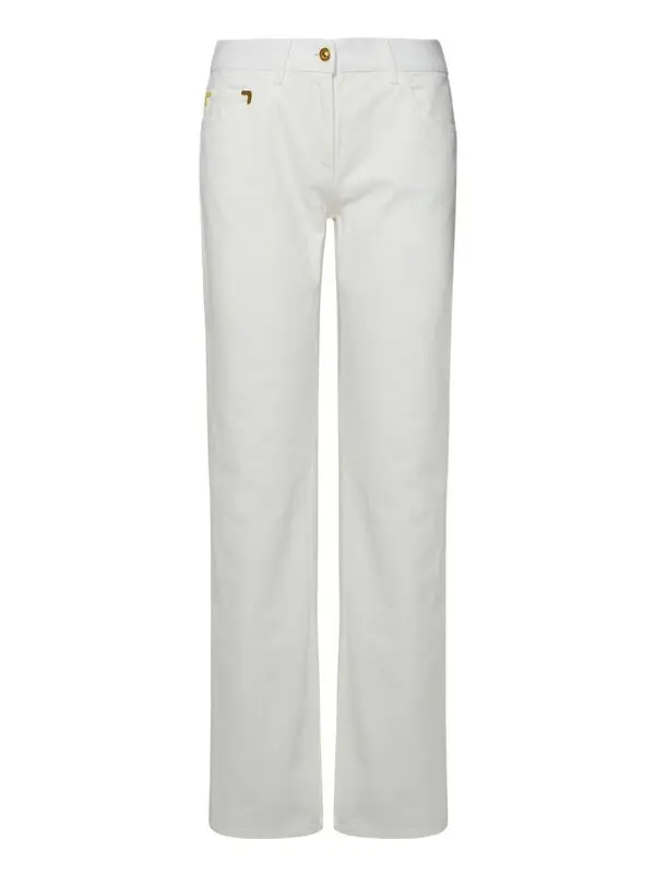 Palm Angels Monogram Straight-leg Jeans - White
