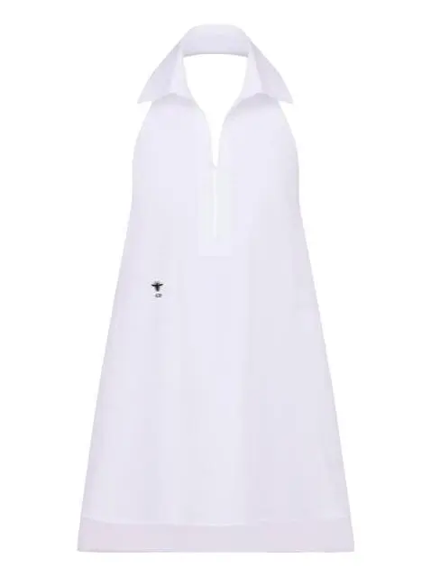 Dior Sleeveless Shirt With Collar And Zip Detail - White