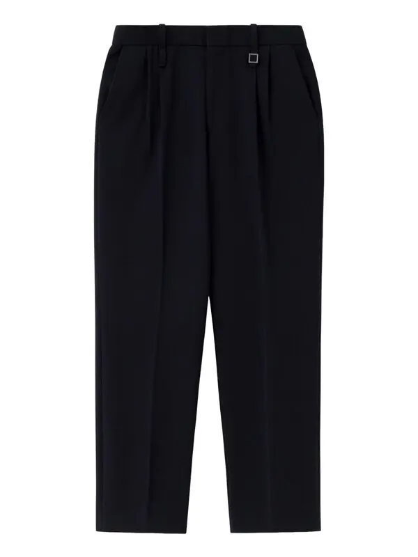 WOOYOUNGMI Tailored Trousers With Belt Loops - Navy Blue