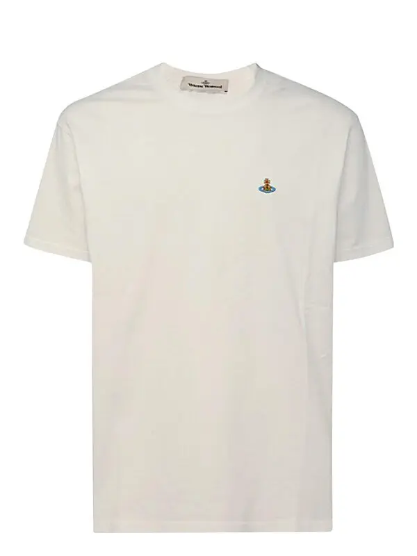 VIVIENNE WESTWOOD Logo Embroidered Crewneck T-shirt - No