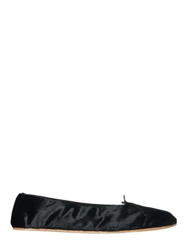 THE ROW Velvet Ballet Flats - Black