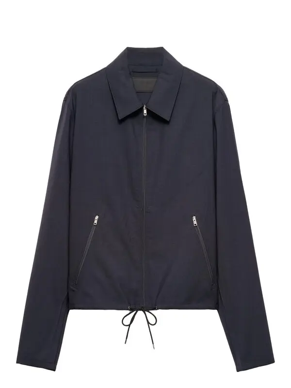 Prada Zip-up Blouson Jacket - Blue