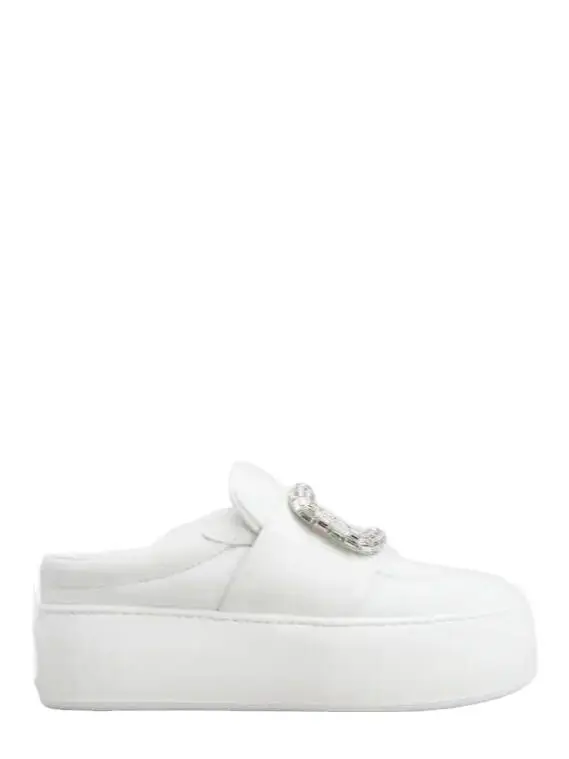 ROGER VIVIER Embellished Platform Sandals - White