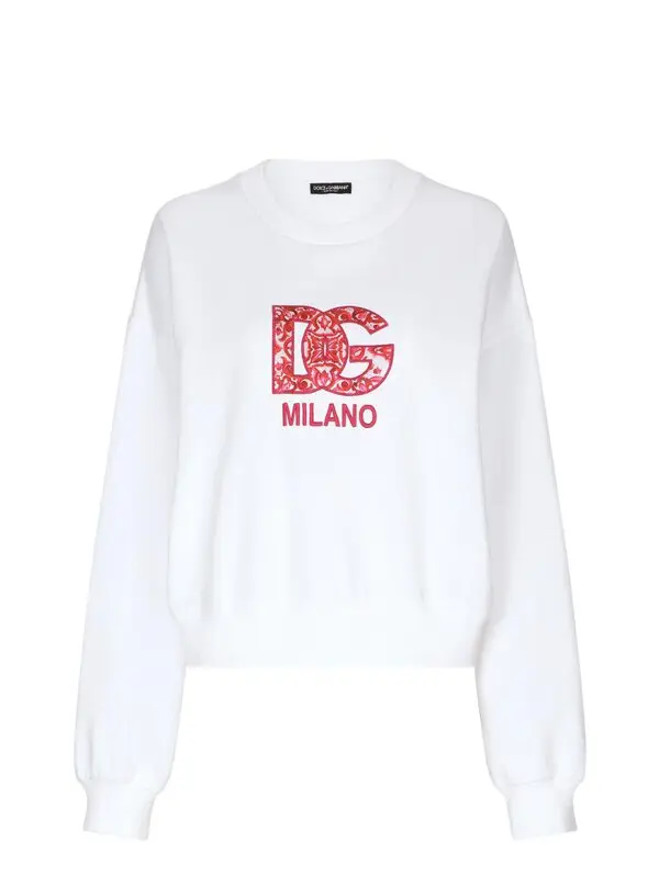 Dolce & Gabbana Oversized Logo Sweatshirt - White