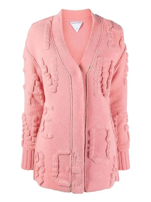 Bottega Veneta V-neck Knit Cardigan - Pink