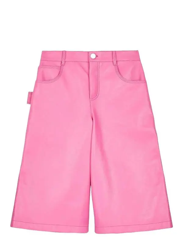 Bottega Veneta High-rise Wide-leg Shorts - Pink