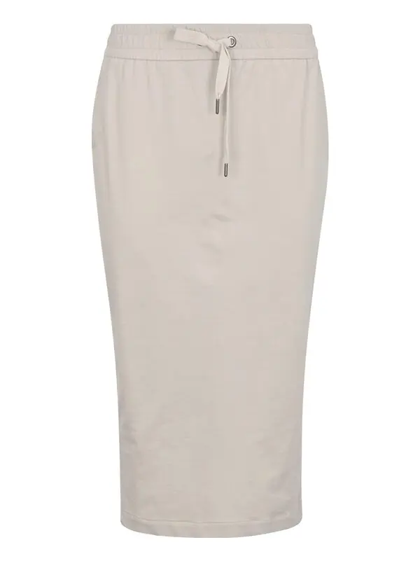 Brunello Cucinelli Midi Pencil Skirt With Drawstring Waist - No