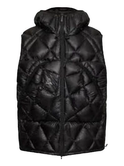 ROA Hooded Quilted Vest - Black