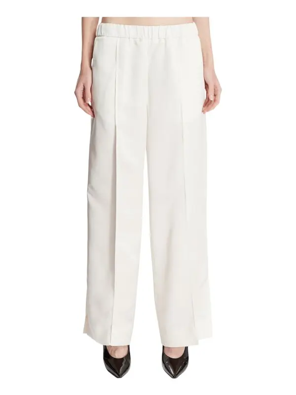 JIL SANDER Elastic-waist Trousers - White