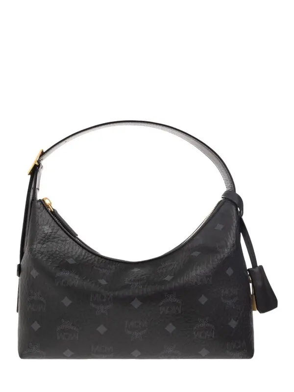 Mcm Small Hobo Shoulder Bag - Black