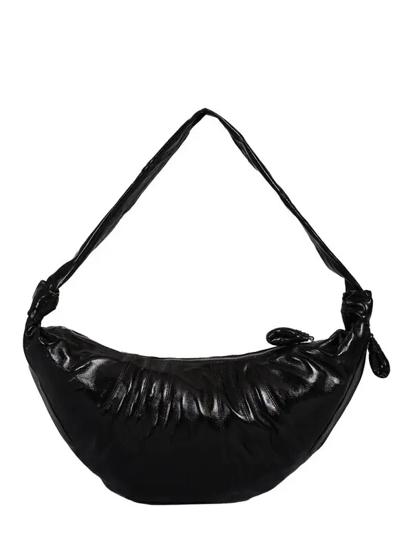 LEMAIRE Knot Detailed Croissant Shoulder Bag - Black