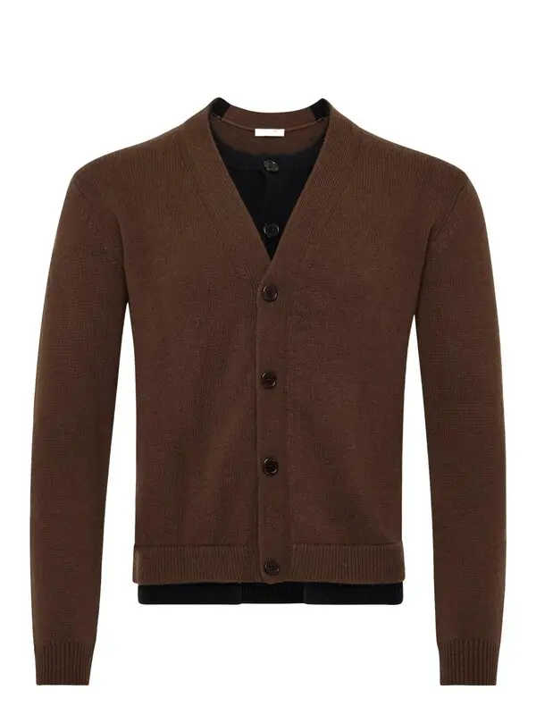 J.W.ANDERSON Jw Anderson V-neck Layered Cardigan - Brown