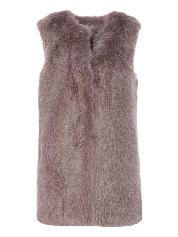 Herno Faux Fur Sleeveless Gilet - Gray