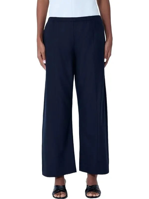Khaite Clover Straight Leg Trousers - Navy Blue