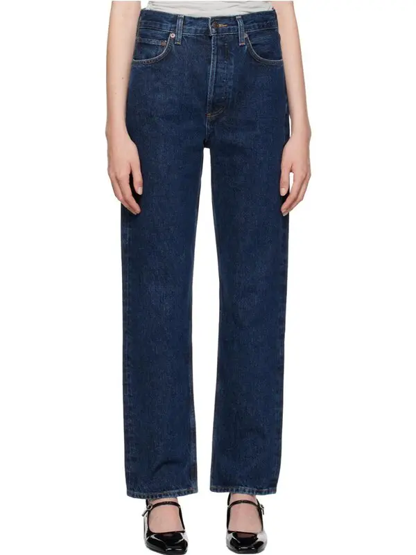 AGOLDE Pinch Waist High-rise Straight Jeans - Blue