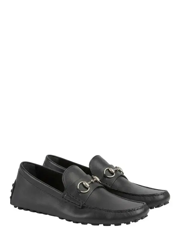 Gucci Horsebit Slip-on Drivers - Black