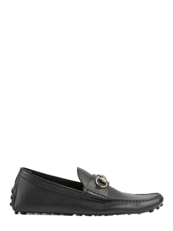 Gucci Horsebit Slip-on Drivers - Black