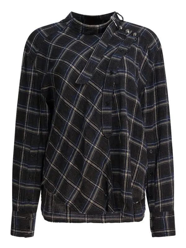Isabel Marant Étoile Check Pattern Blouse - Blue