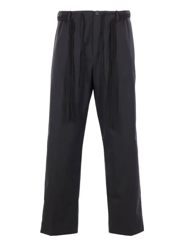 CRAIG GREEN Drawstring Wide-leg Trousers - Black