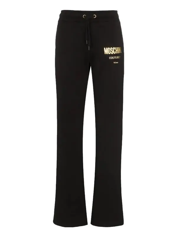 Moschino Logo Printed Sweatpants - Black