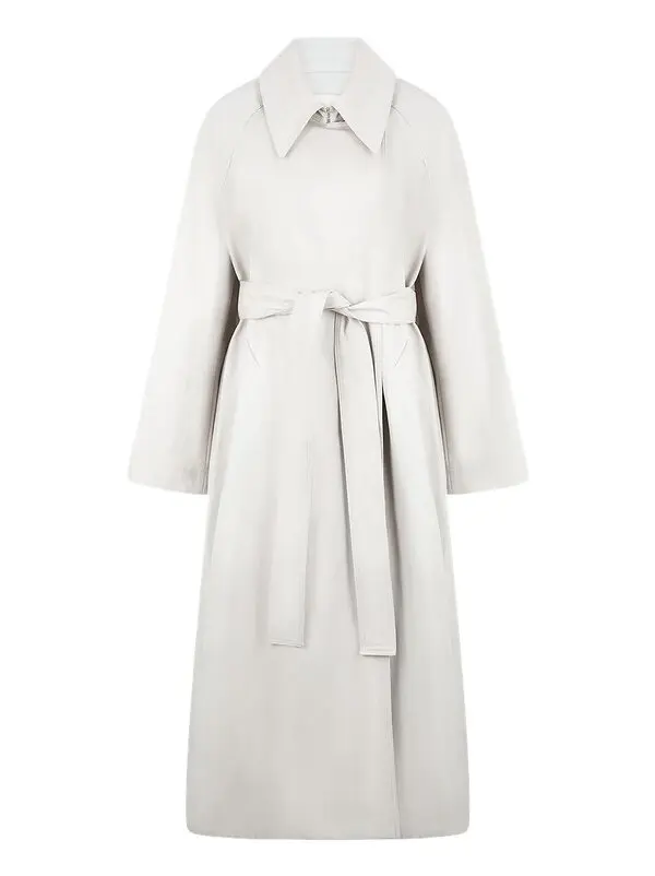 Khaite The Minnie Belted Coat - White