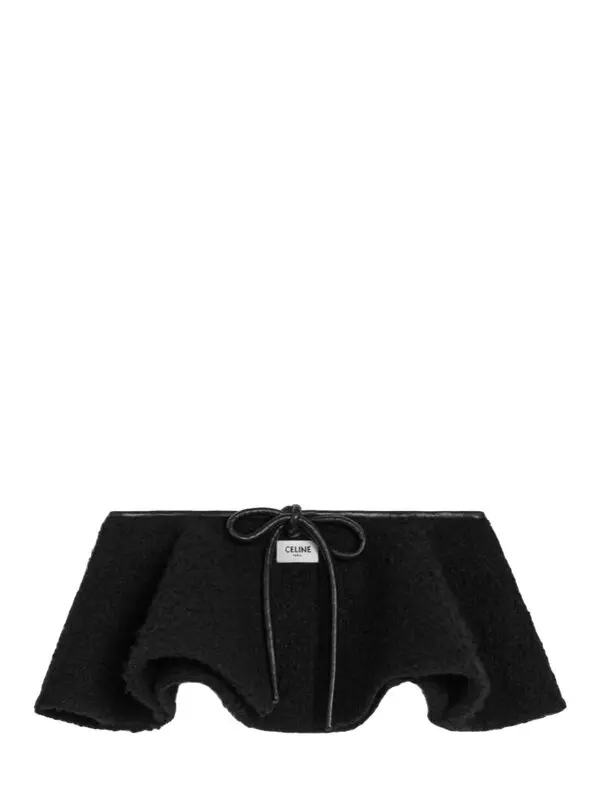 Celine Peplum In Cashmere And Wool Natt - Black