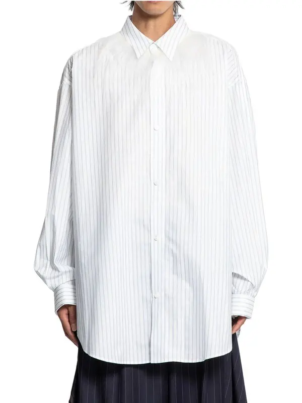 HED MAYNER Pinstriped Shirt - White
