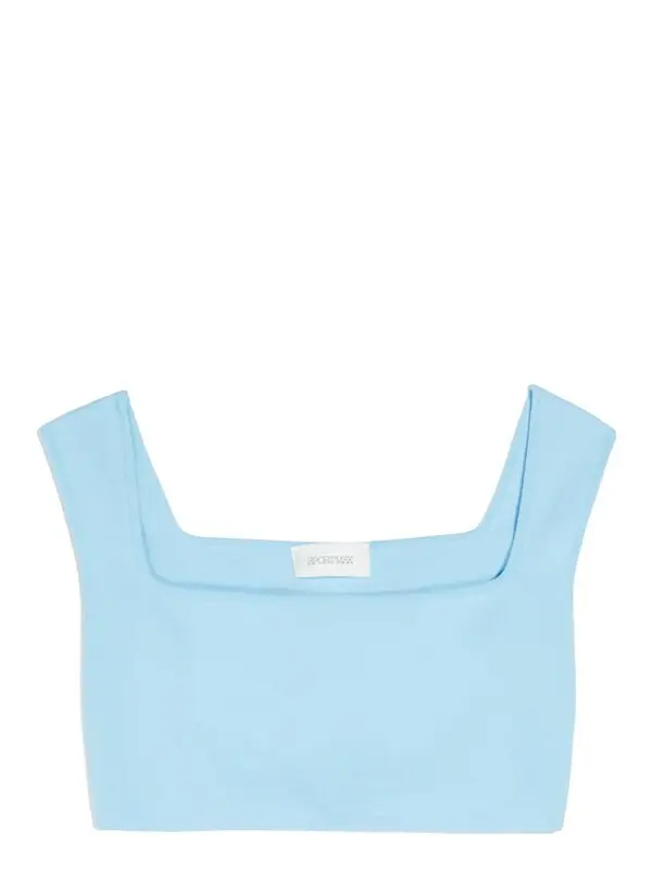Sportmax Square-neck Cropped Vest Top - Blue