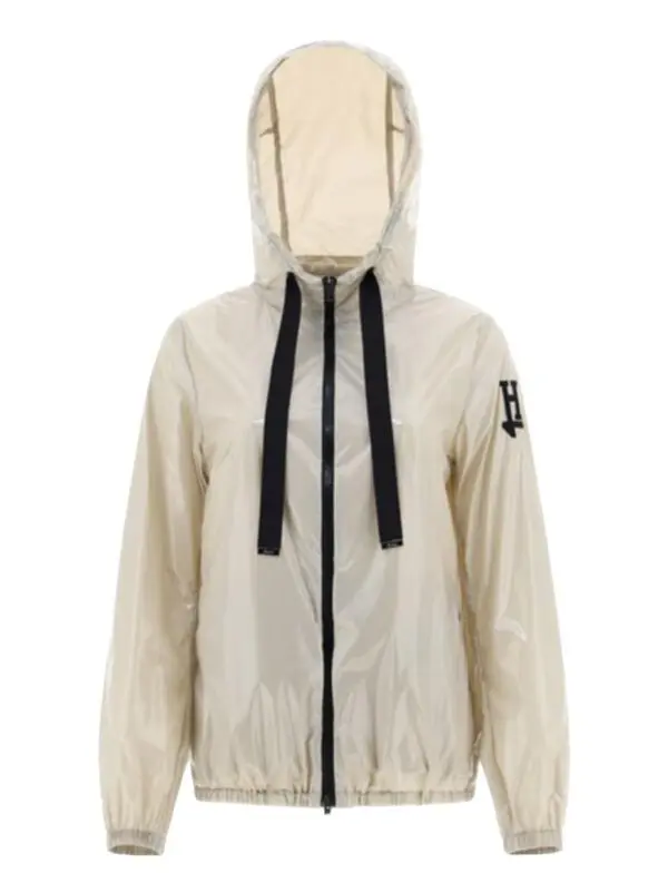 Herno Logo-patch Hooded Jacket - White