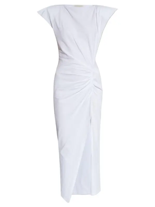 Isabel Marant Étoile Nadela Ruched Detail Midi Dress - White