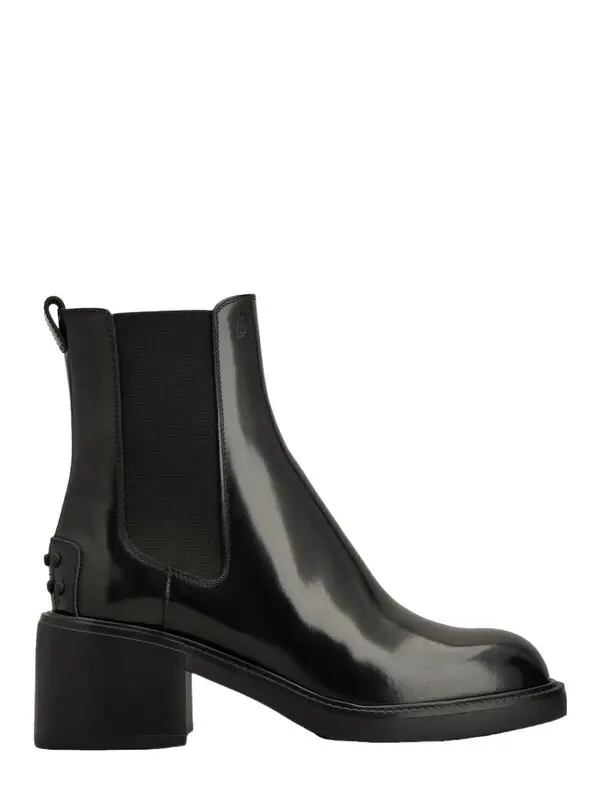 TOD'S Block Heel Chelsea Boots - Black