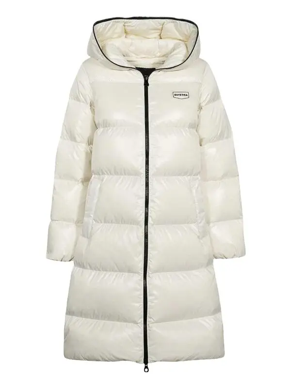 Duvetica Long-sleeved Hooded Cotton Suit - White