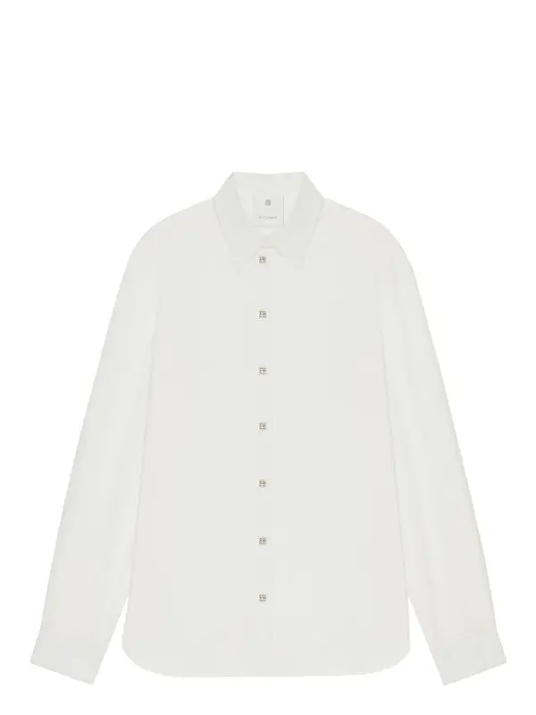 Givenchy Sheer Collared Button-up Shirt - Off White