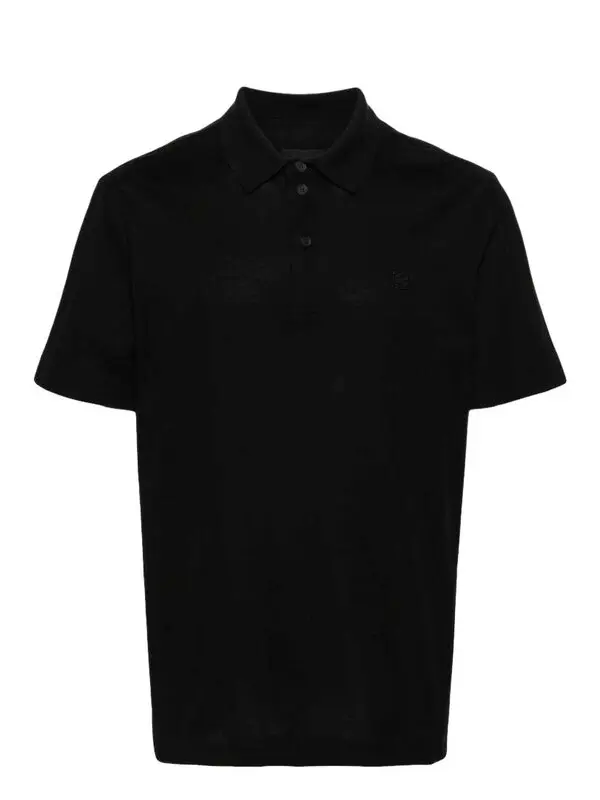 Givenchy 4g Embroidered Short-sleeved Polo Shirt - Black
