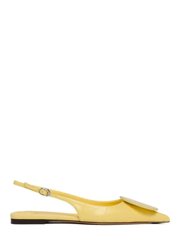 Jacquemus Pointed Toe Slingback Flats - Nude