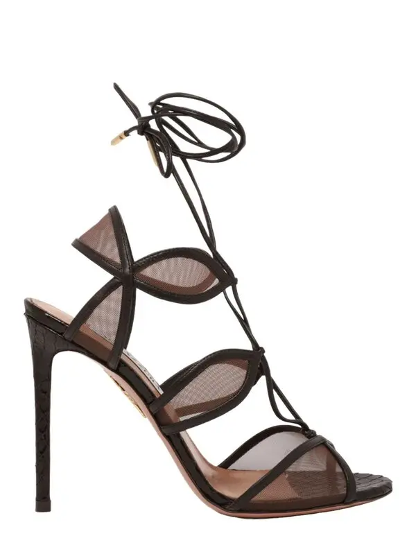 AQUAZZURA Fatal Attraction Strappy Sandals - Black