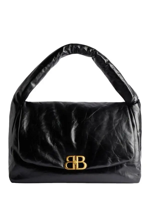Balenciaga Monaco Large Sling Shoulder Bag - Black