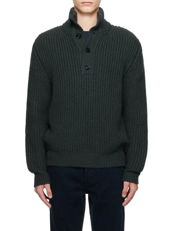 TOM FORD Long-sleeved Ribbed Sweater - Dark Gray