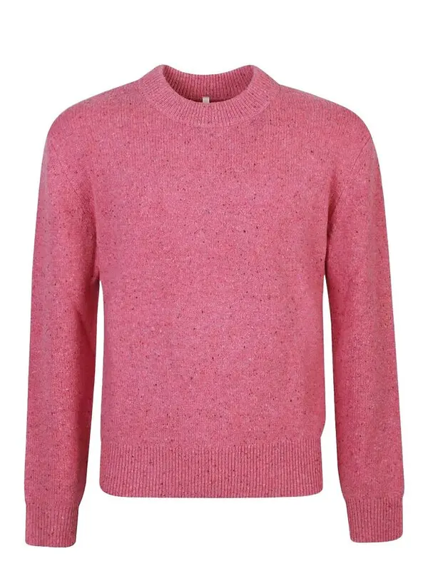 SUNFLOWER Crewneck Knitted Sweater With Ribbed Cuffs And Hem - Pink