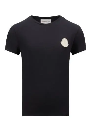 Moncler Embroidered Logo Patch T-shirt - Midnight Blue
