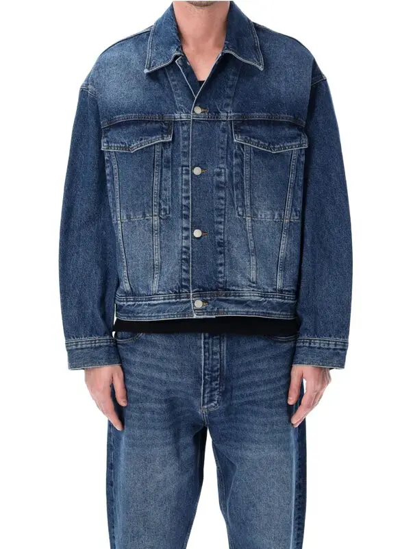 Studio Nicholson Stein Italian Denim Jacket - Worn Wash Indigo