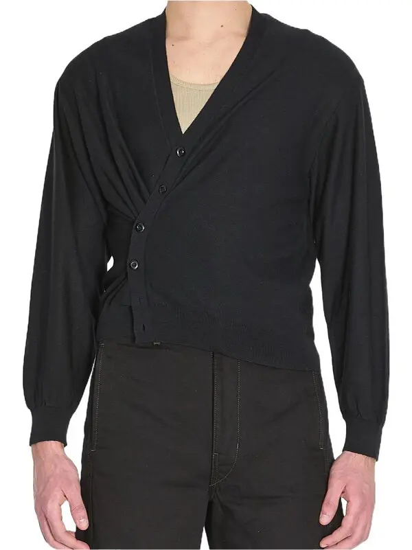 LEMAIRE Relaxed Twisted Cardigan - Black