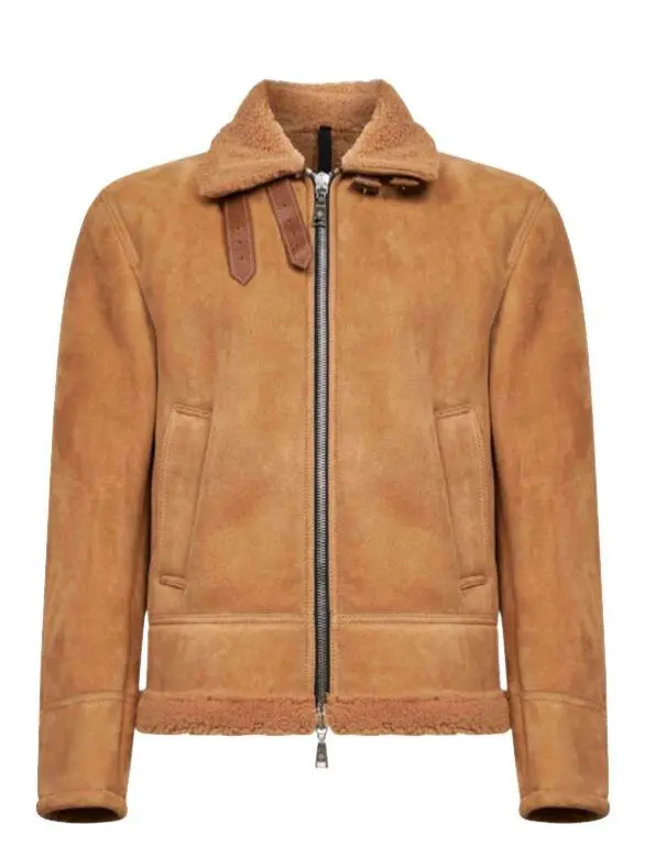 Tagliatore Steele Shearling-trim Coat - Brown