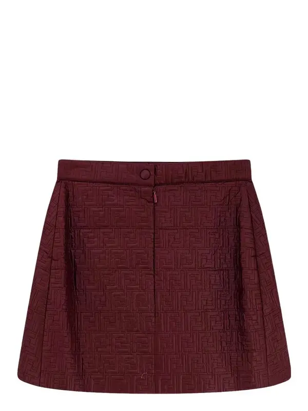 Fendi Quilted Ff Motif Mini Skirt - Brown