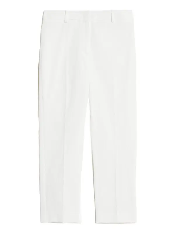 Max Mara Tailored Cotton Trousers - White
