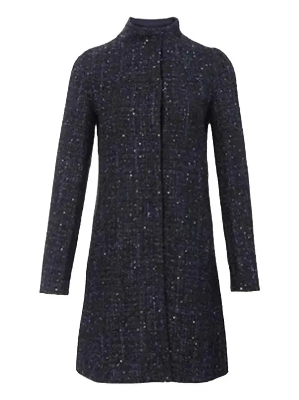 Emporio Armani Ea Series Long Overcoat - Black