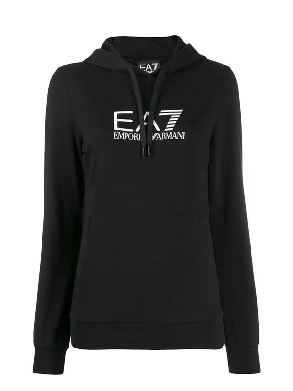 Emporio Armani Logo Hoodie - Black